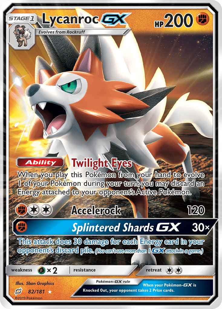 Lycanroc GX - Pokemon Team Up Holo Foil Ultra Rare #82/181 – The Traders Australia
