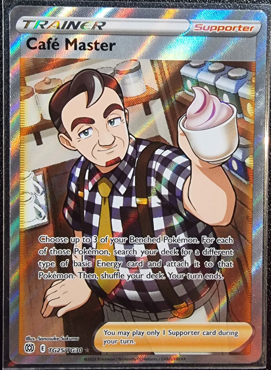 Cafe Master Trainer - Pokemon Brilliant Stars FULL ART Holo Foil Ultra ...