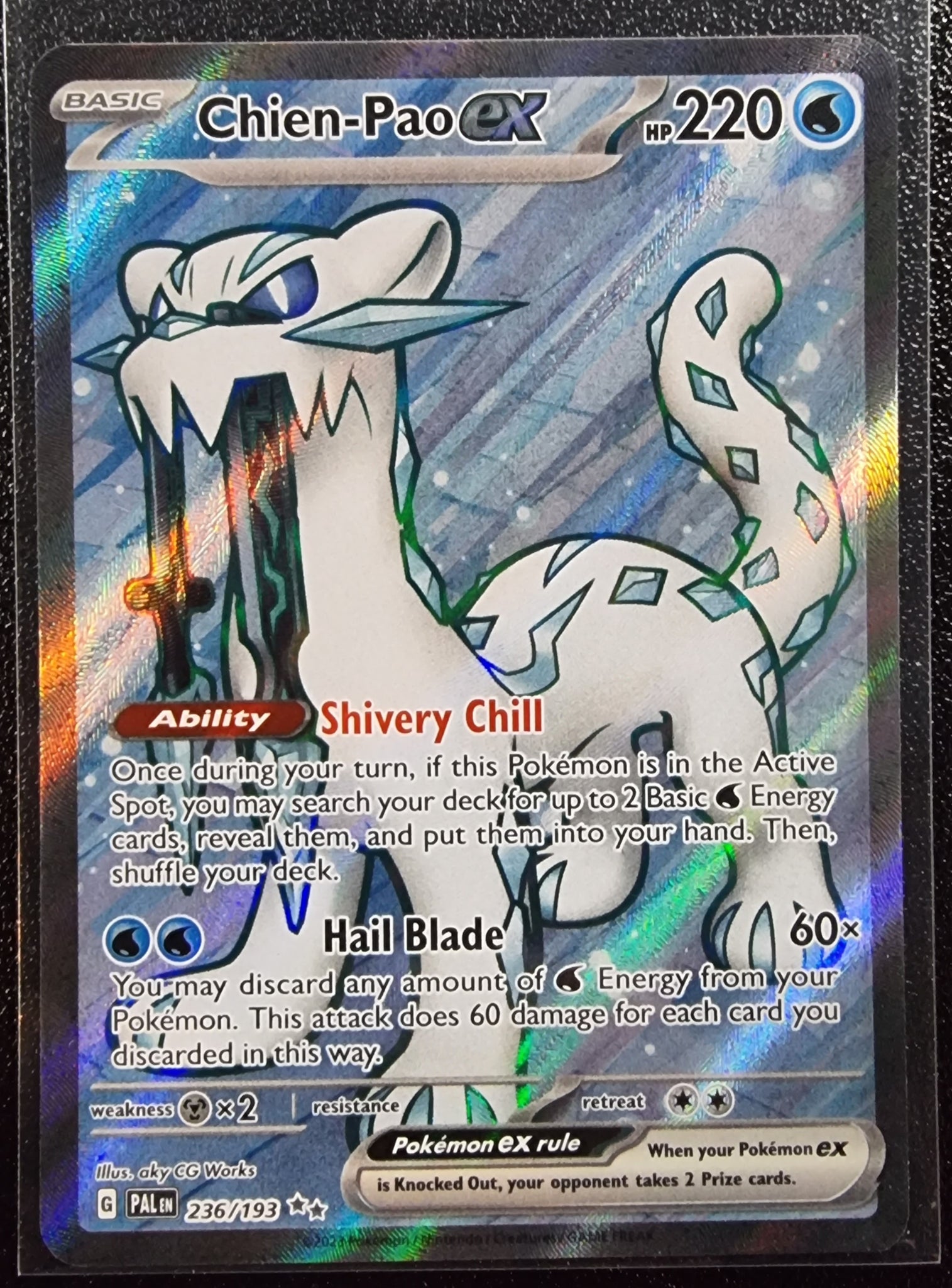 Chien-Pao EX - Pokemon Paldea Evolved FULL ART Holo Secret Ultra Rare ...