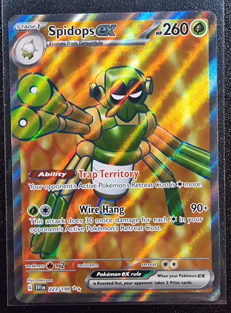 Spidops EX - Pokemon Scarlet & Violet FULL ART Holo Foil Secret Rare ...