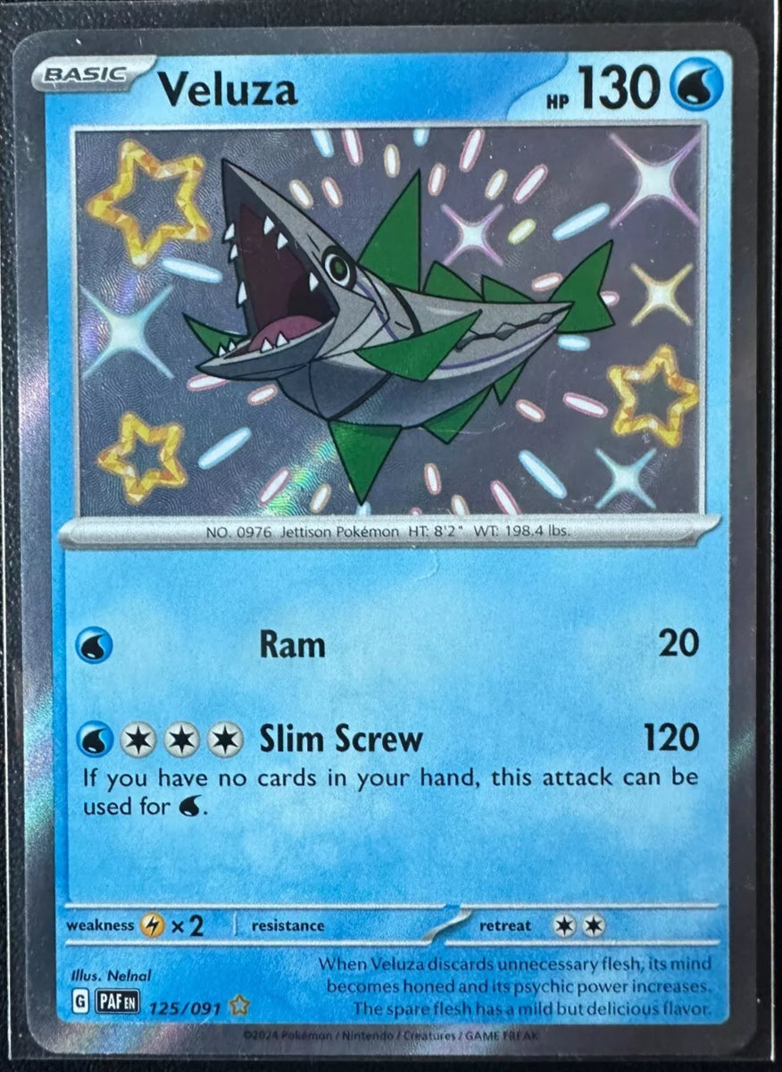 Veluza - Pokemon Paldean Fates Holo Foil Baby Shiny Rare #125/091 – The ...