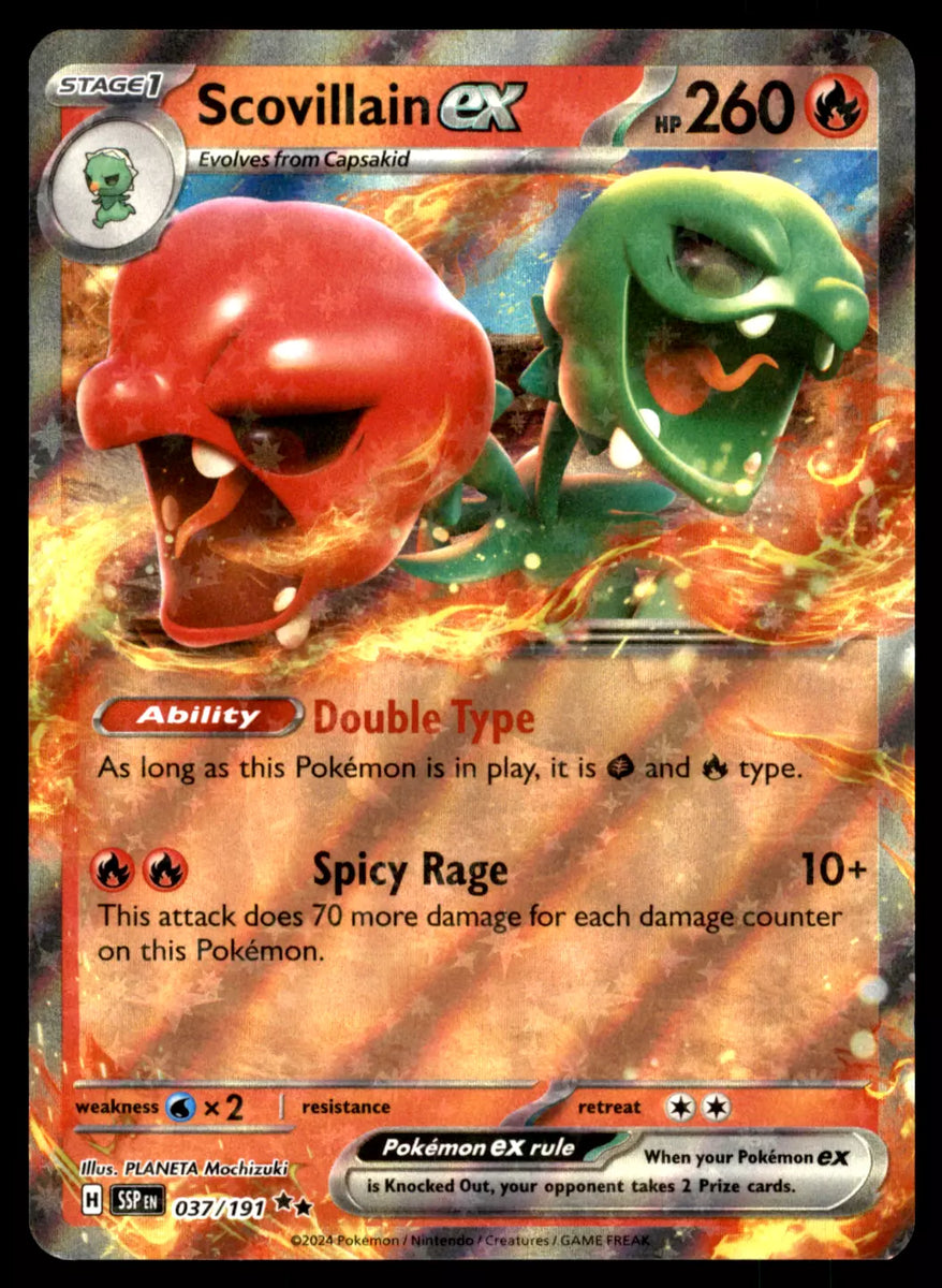 Scovillain EX - Pokemon Surging Sparks Holo Foil Double Rare #037/191 ...