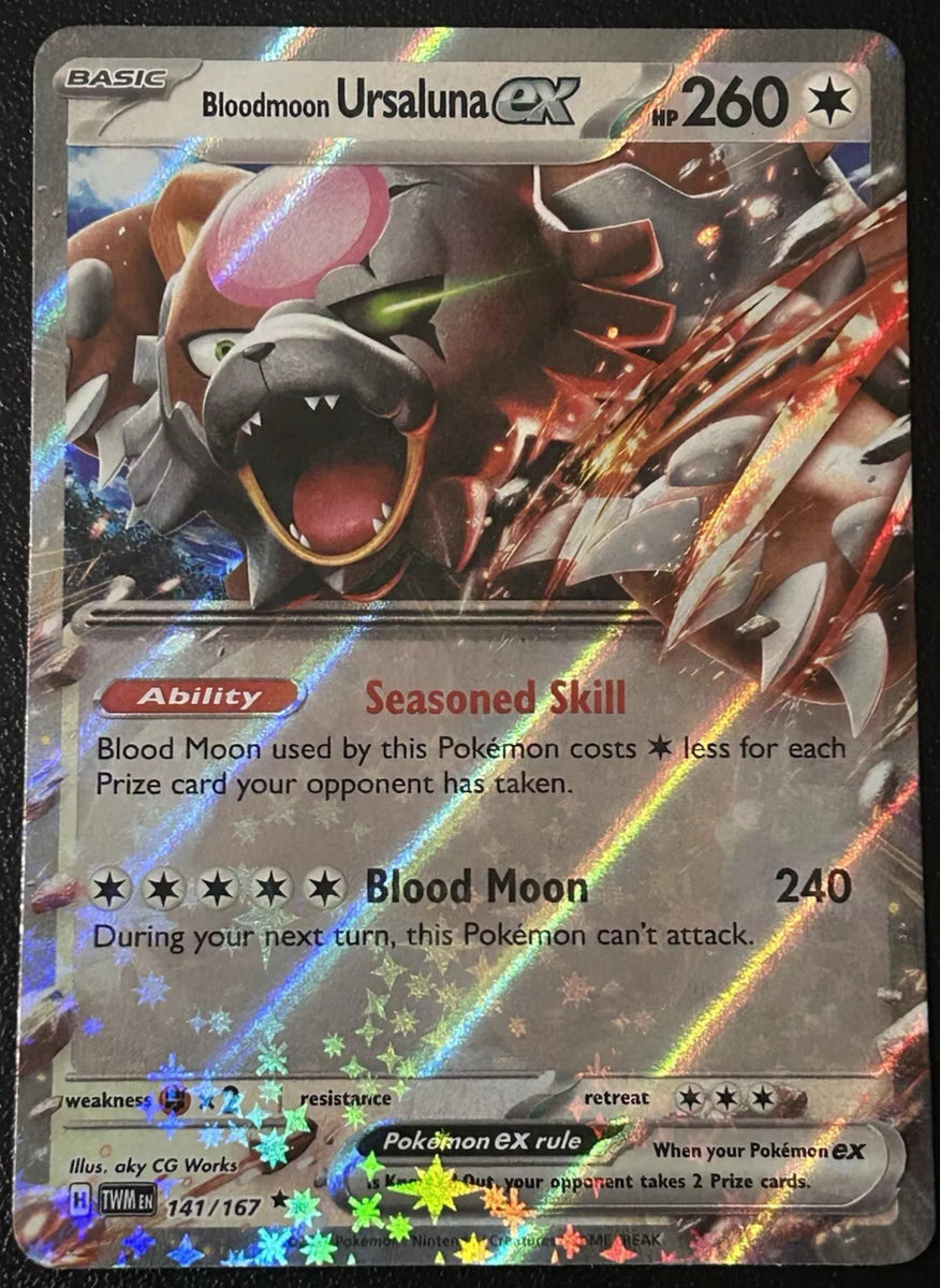 Bloodmoon Ursaluna EX - Pokemon Twilight Masquerade Holo Double Rare ...