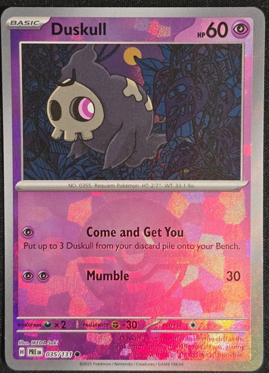 Duskull - Pokemon Prismatic Evolutions POKE BALL Reverse Holo #035/131 ...