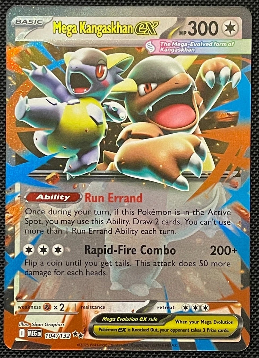 Mega Kangaskhan EX - Pokemon Mega Evolution Holo Foil Double Rare #104 ...