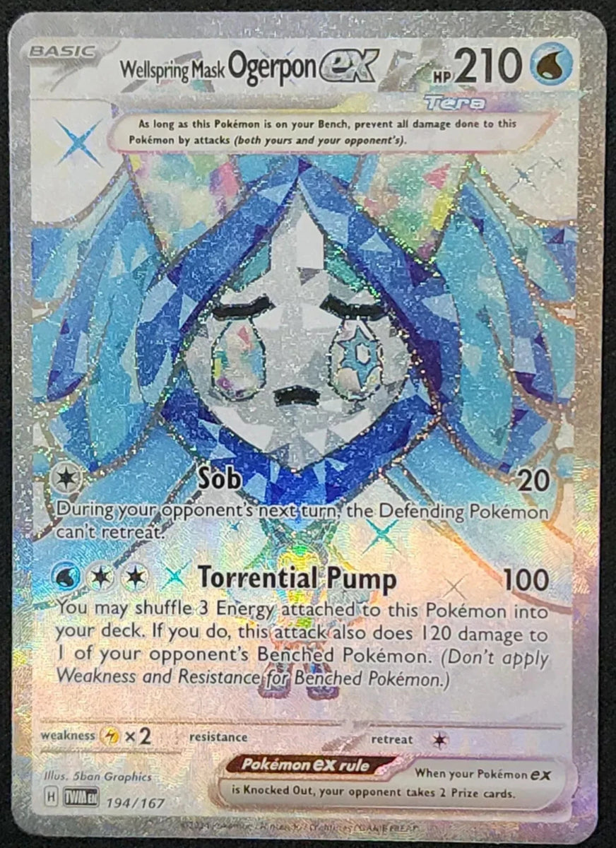 Wellspring Mask Ogerpon EX - Pokemon Twilight Masquerade FULL ART Ultr ...