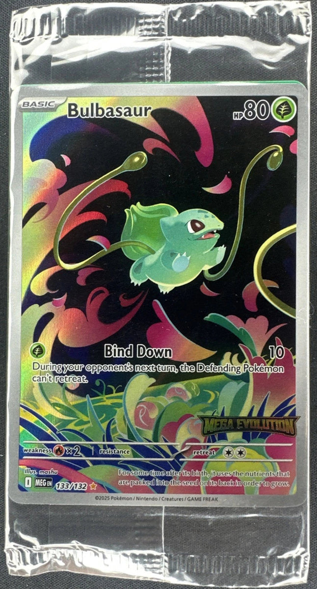 Bulbasaur SEALED - Pokemon Mega Evolution STAMPED PROMO Full Art Holo ...