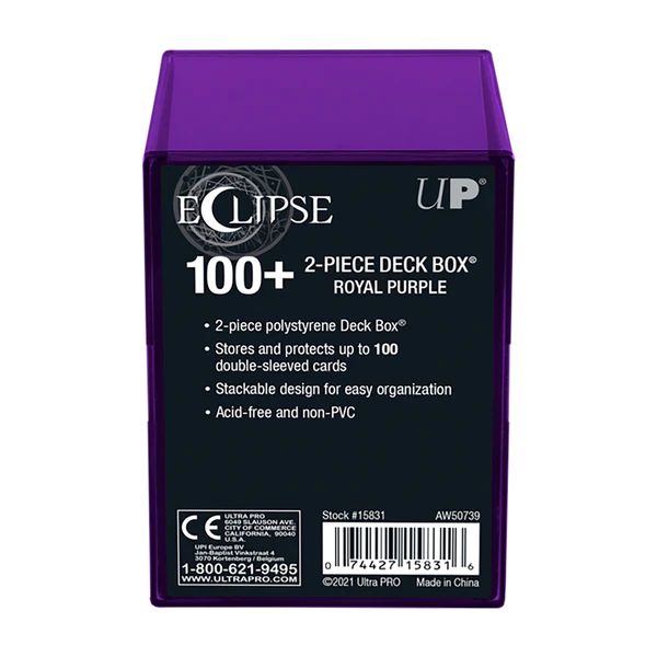 Ultra Pro Eclipse 2-Piece Deck Box (100ct) - Royal Purple – The Traders ...