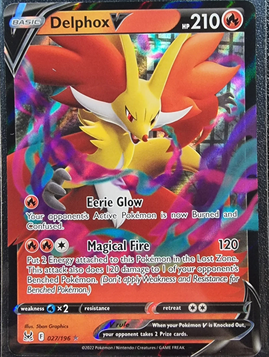Delphox V - Pokemon Lost Origin Holo Foil Ultra Rare #027/196 – The ...