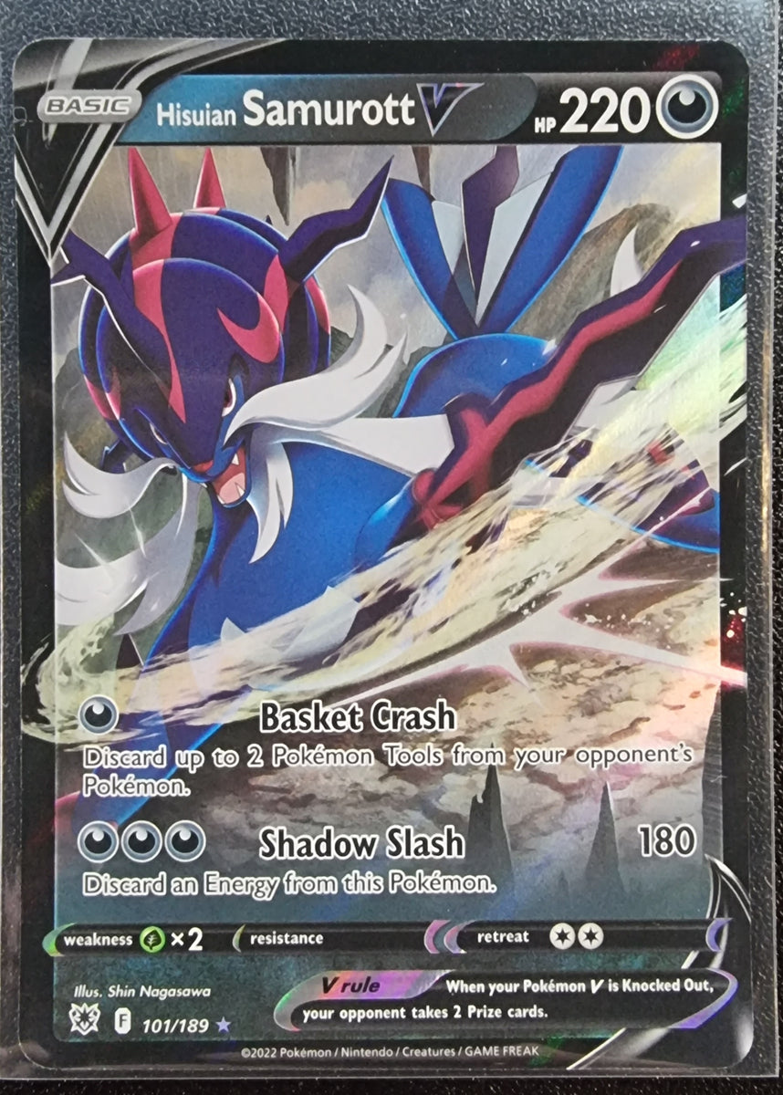 Hisuian Samurott V - Pokemon Astral Radiance Holo Foil Ultra Rare #101 ...