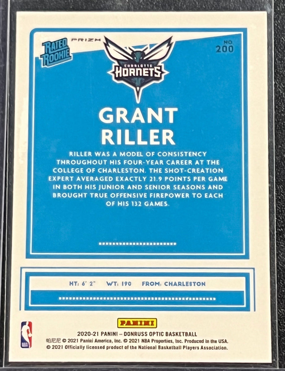 Grant Riller RC - 2020-21 Panini Donruss Optic Basketball RATED ROOKIE ...