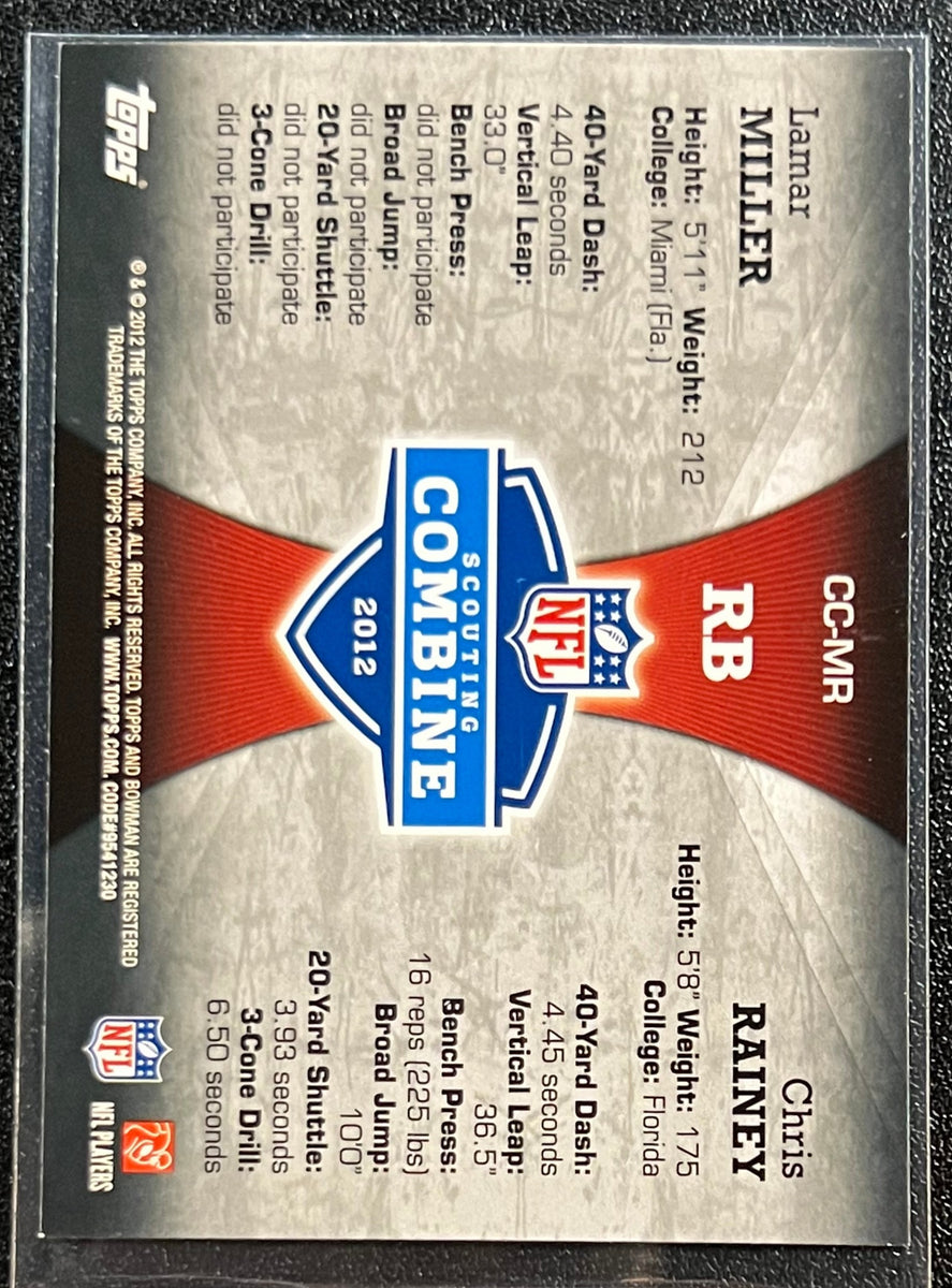 Lamar Miller & Chris Rainey - 2012 Topps Bowman NFL Scouting Combine ...