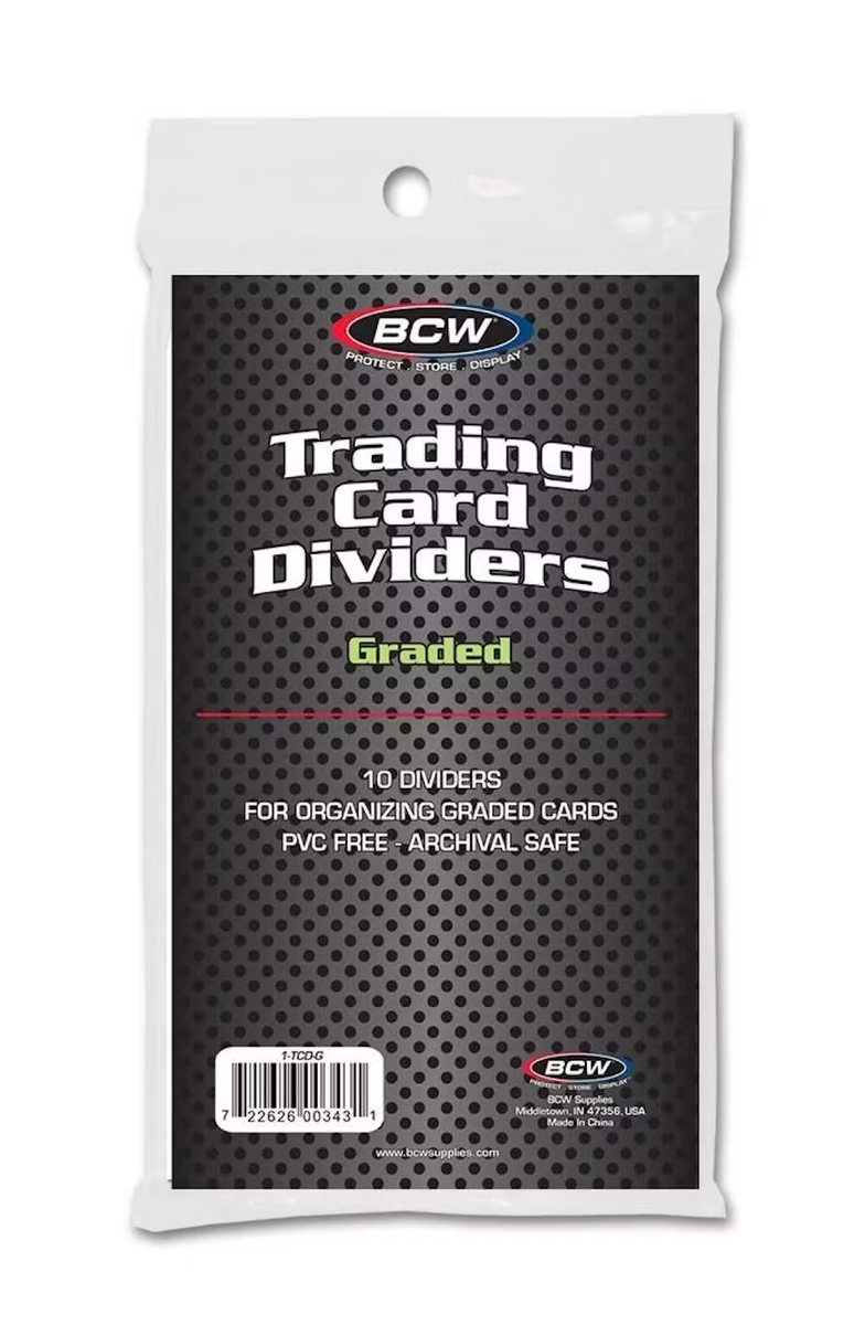 BCW Write-On Graded Size Trading Card Dividers (10ct) – The Traders ...